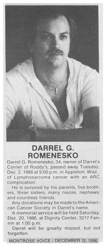 DEC 2 1986 - ROMENESKO DARREL
