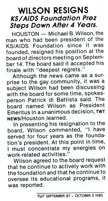 AUG 13 1987 - WILSON MICHAEL B