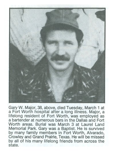 MAR 1 1988 - MAJOR GARY