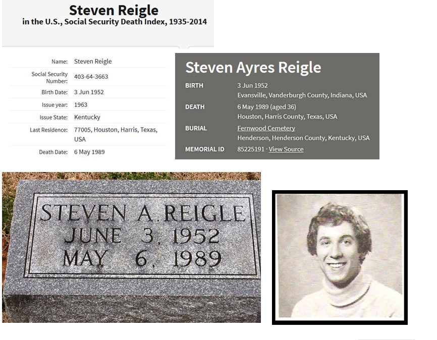 MAY 6 1989 - REIGLE STEVEN