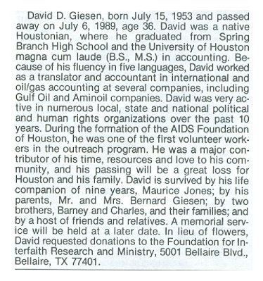 JUL 6 1989 - GIESEN DAVID