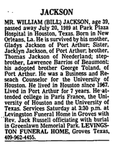 JUL 20 1989 - JACKSON WILLIAM J