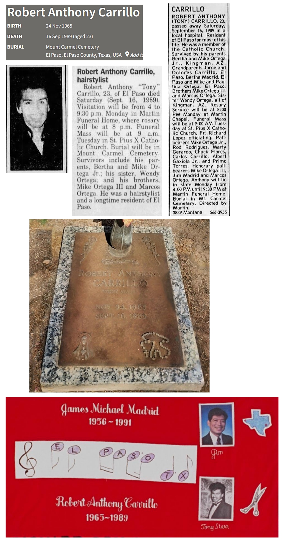 SEP 16 1989 - CARRILLO TONY