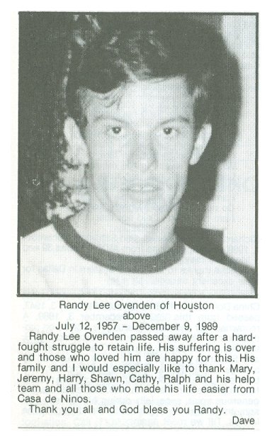 DEC 9 1989 - OVENDEN RANDY