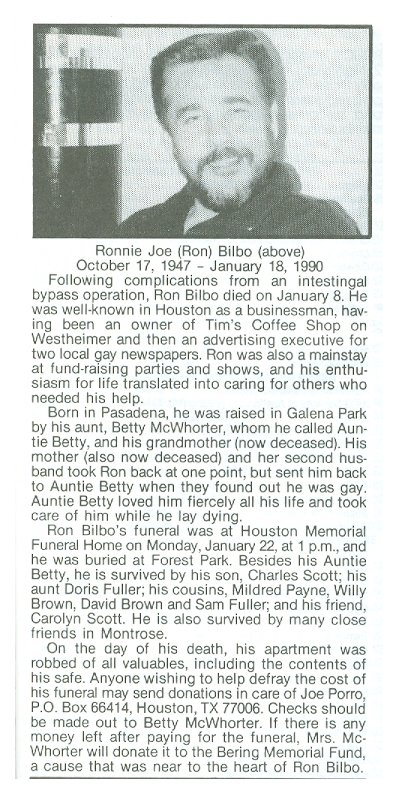 JAN 18 1990 - BILBO RONNIE