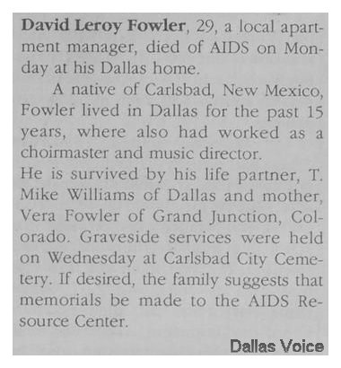 JAN 7 1991 - FOWLER DAVID