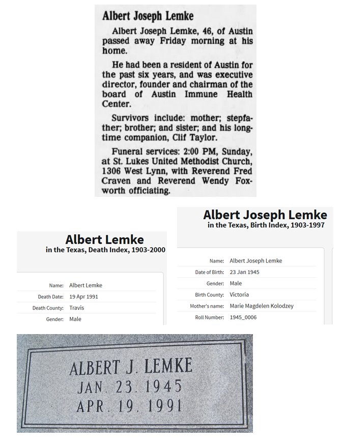APR 19 1991 - LEMKE ALBERT