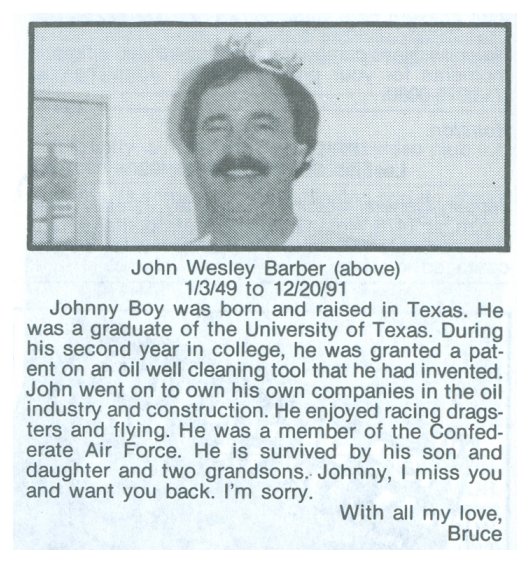 DEC 20 1991 - BARBER JOHN