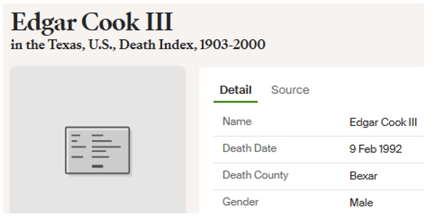 FEB 9 1992 - COOK EDGAR