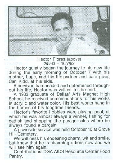 OCT 7 1992 - FLORES HECTOR