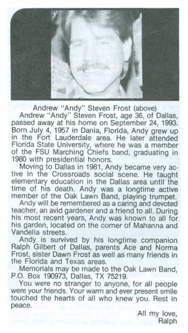 SEP 24 1993 - FROST ANDY