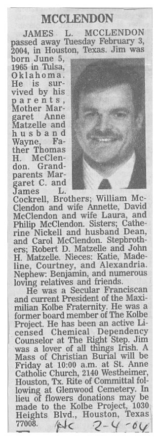 FEB 3 2004 - McCLENDON JIM