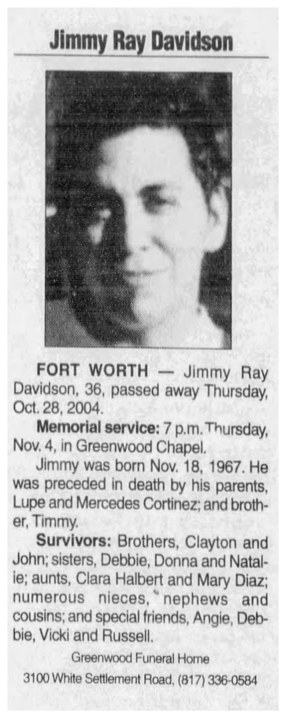 OCT 28 2004 - DAVIDSON JIMMY