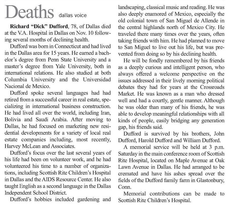 NOV 10 2006 - DUFFORD DICK